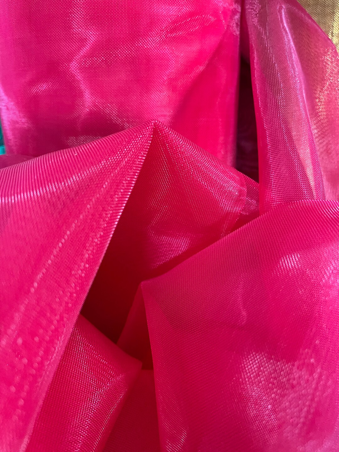 Pink Red Dabbled Face Nylon Horsehair Heavy Organdy Made in - Etsy