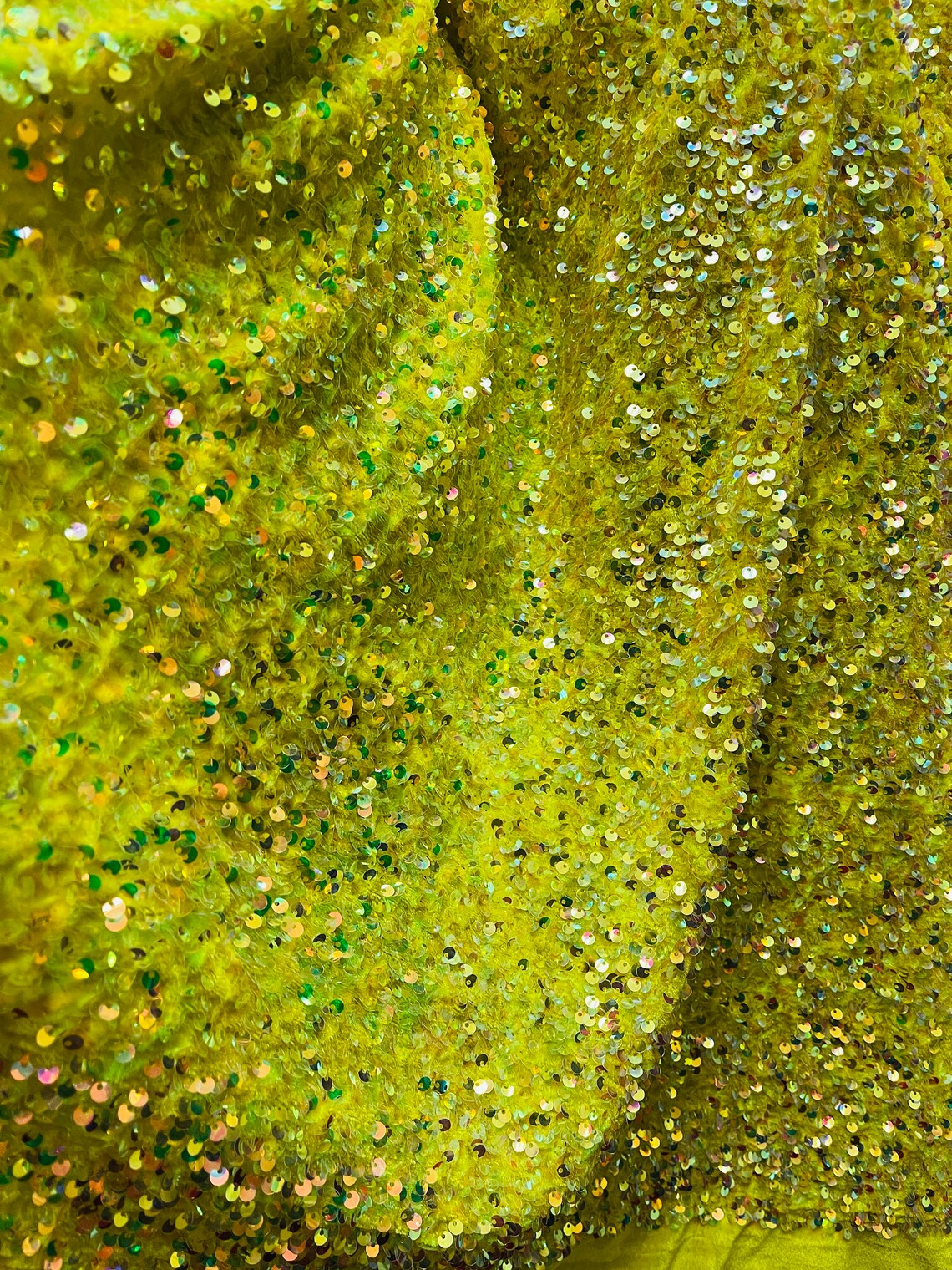 Yellow Iridescent Sequence 4way Stretch Velvet Collection - Etsy