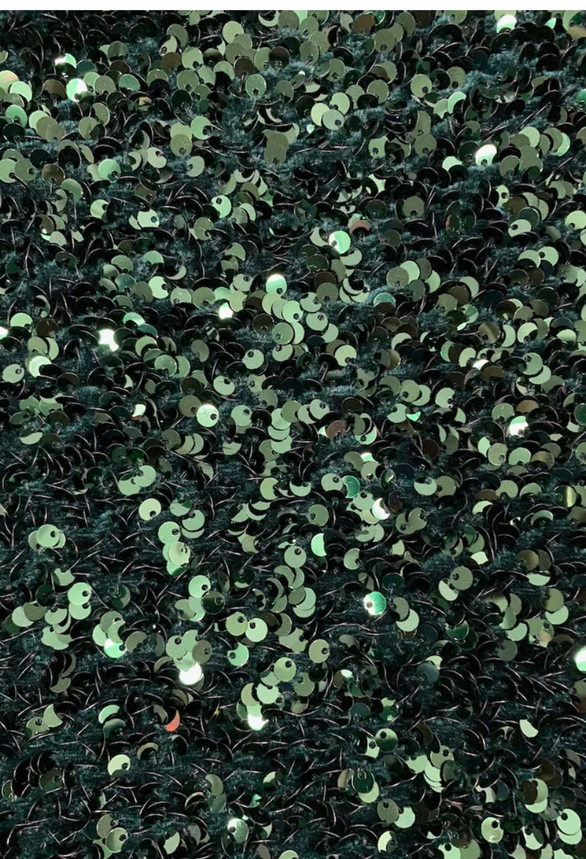 Hunter Green Sequence 4way Stretch Velvet for Prom Dress and | Etsy