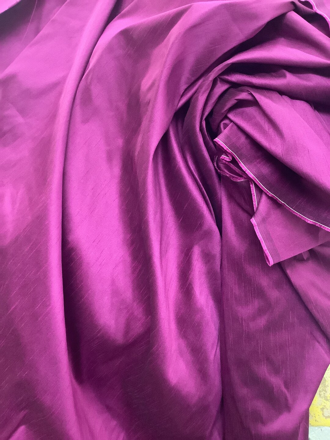 Magenta Polyester Shantung Fabrics Made for Dresses and Curtains - Etsy
