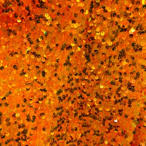 Orange Iridescent AB Sequins Stretch Velvet Sequins 4way Great for ...