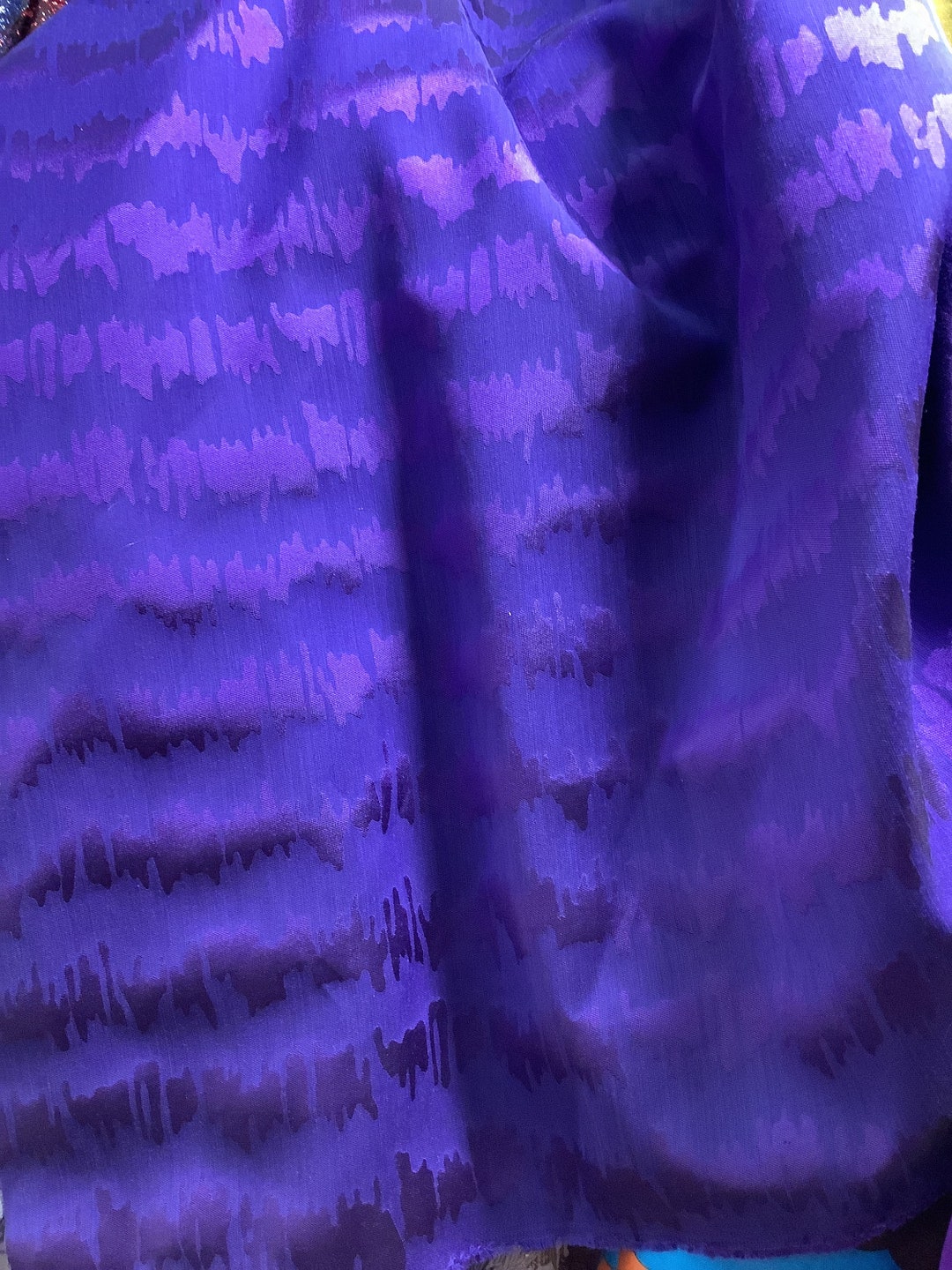 Purple Mikado Brocade Made in Italy Perfect Fabrics for Wedding Prom ...