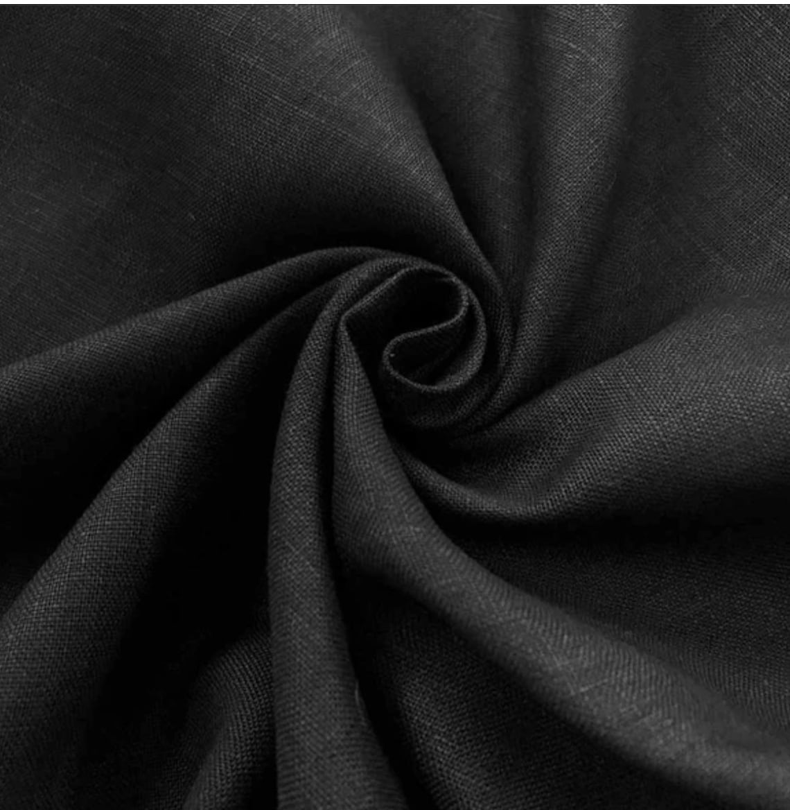 Black Linen 100% Made in Italy by Emerald Zegna Great Fabrics - Etsy