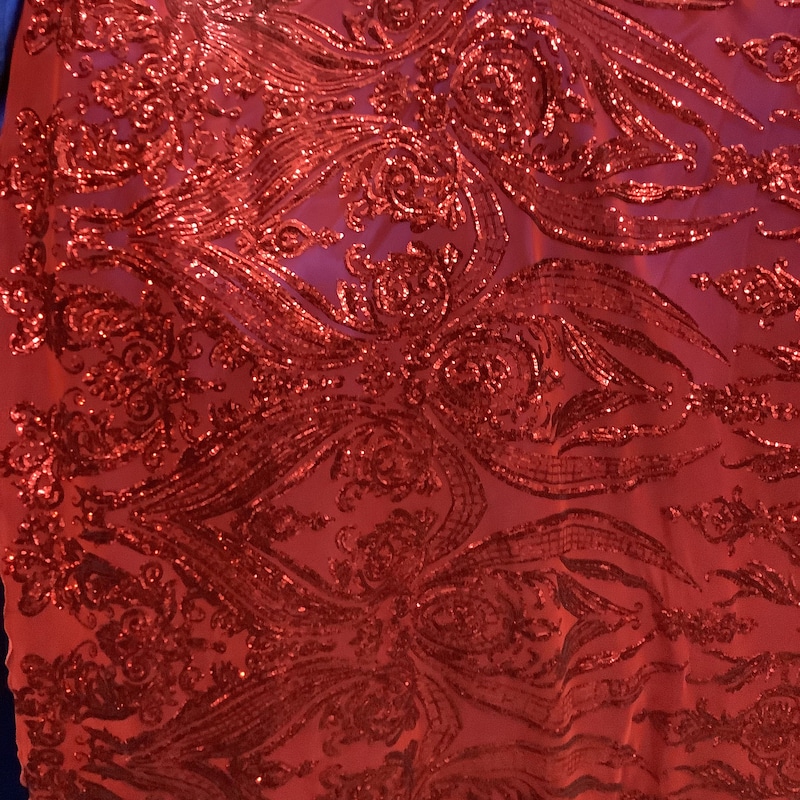 Lace Sequins Pink Fabric - Etsy