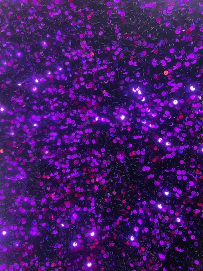Purple Sequin 4-way Stretch Velvet Fabric, 60" Wide - Etsy