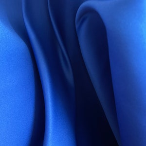 Royal Blue Satin Face Mikado Zibeline Prom Wedding Fabrics Suit Dress ...