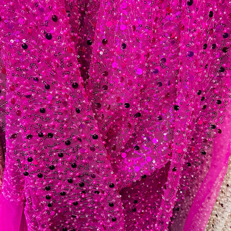 Beaded Velvet Fabric - Etsy