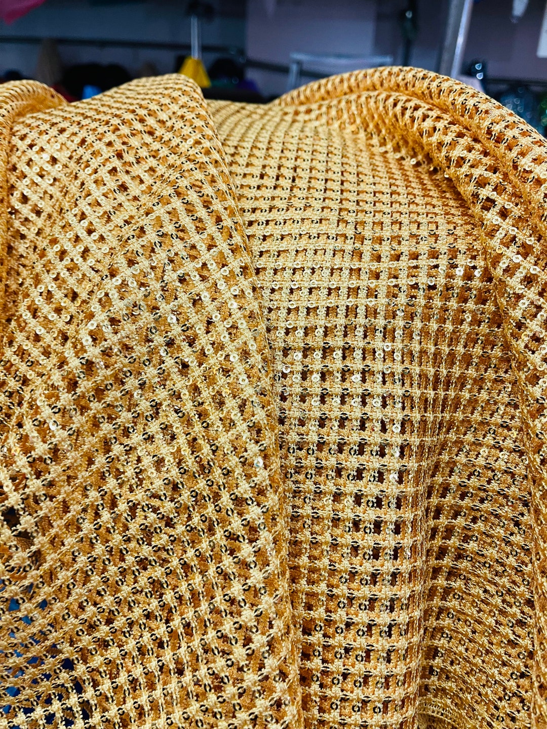 Sun Yellow Sequins Mesh Lace Prom Dresses Made in France - Etsy