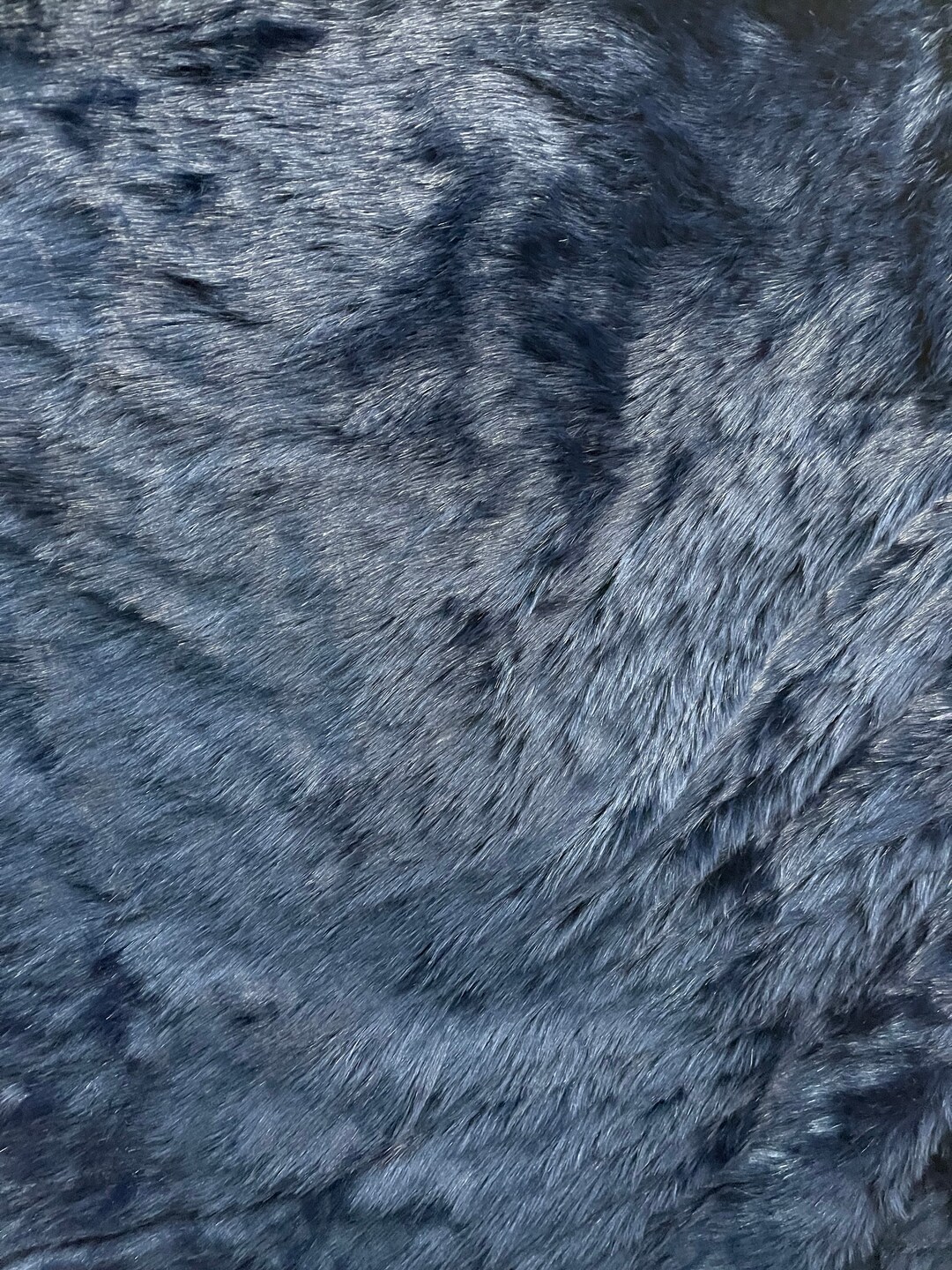 Navy Blue Rabbit Faux Fur Fabric: Mulberry Mink, 57" Wide - Etsy