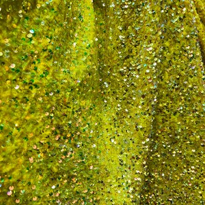 Yellow Iridescent Sequence 4way Stretch Velvet Collection Great for ...