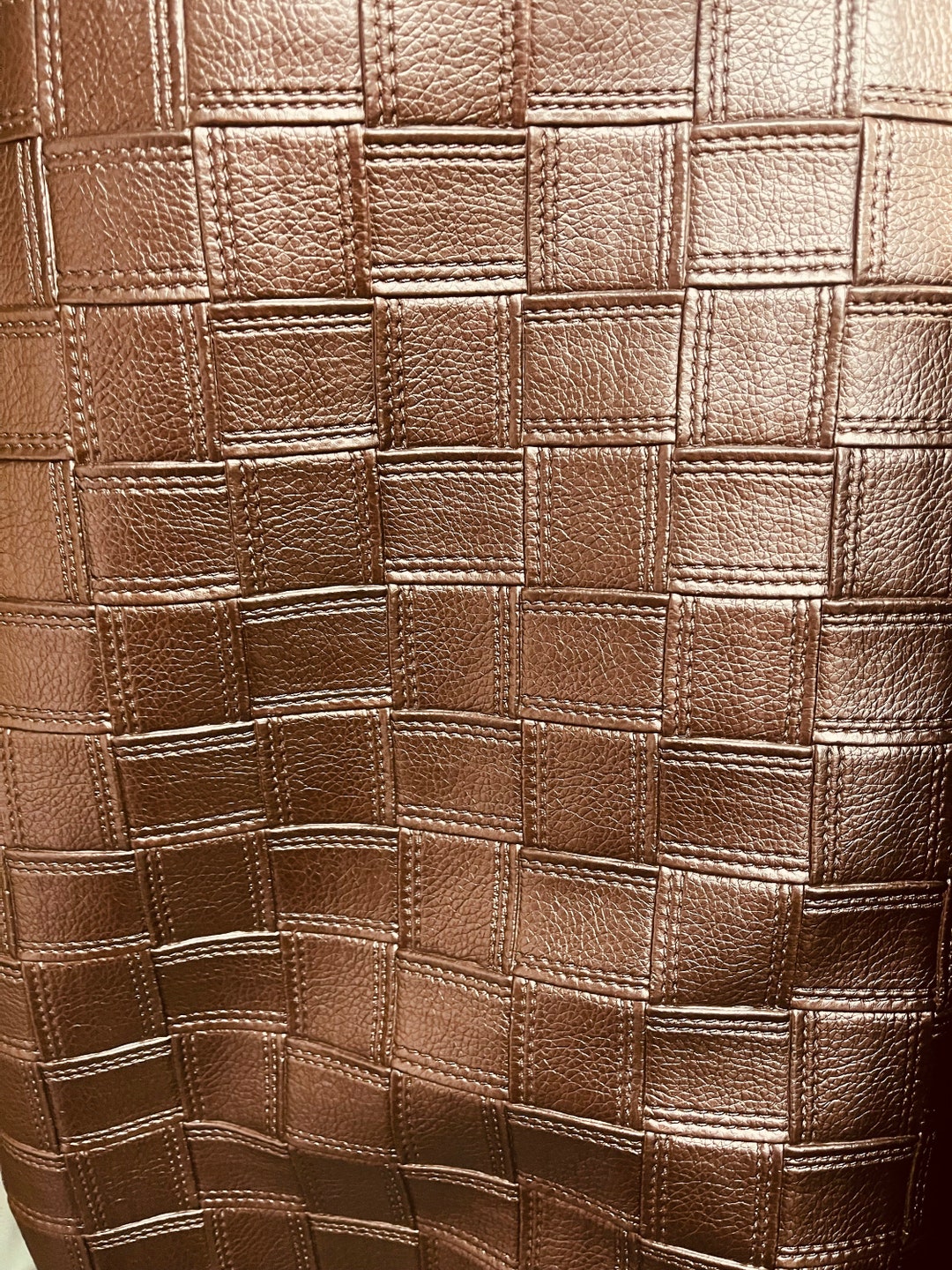 Copper Designer Lather Vinyl Basket Weaves PVC Great for Dress Jacket ...