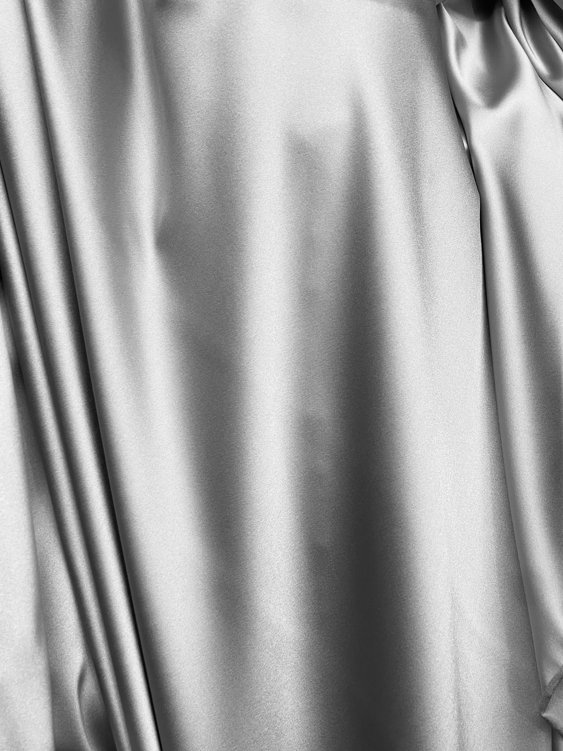 Silky Stretch Charmeuse Silver Color Made in Italy - Etsy