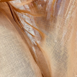 Gold 120” Poly Linen Shear Super Soft Gauze Made in Italy Designer ...