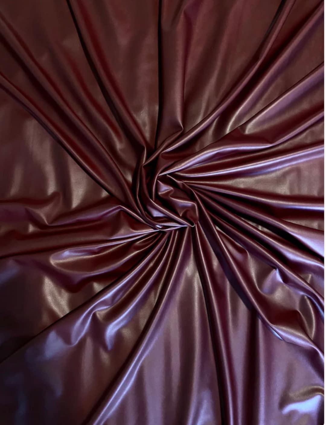 Burgundy Fox Leather Vinyl: 4-way Stretch Spandex PVC Fabric - Made in ...