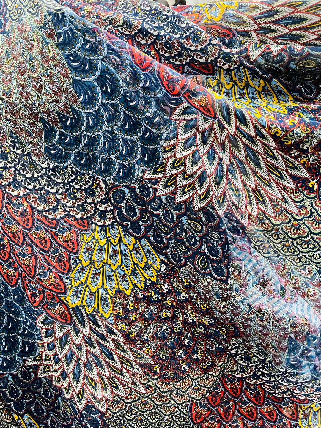 Printed Chiffon Designer Look Made in Germany - Etsy