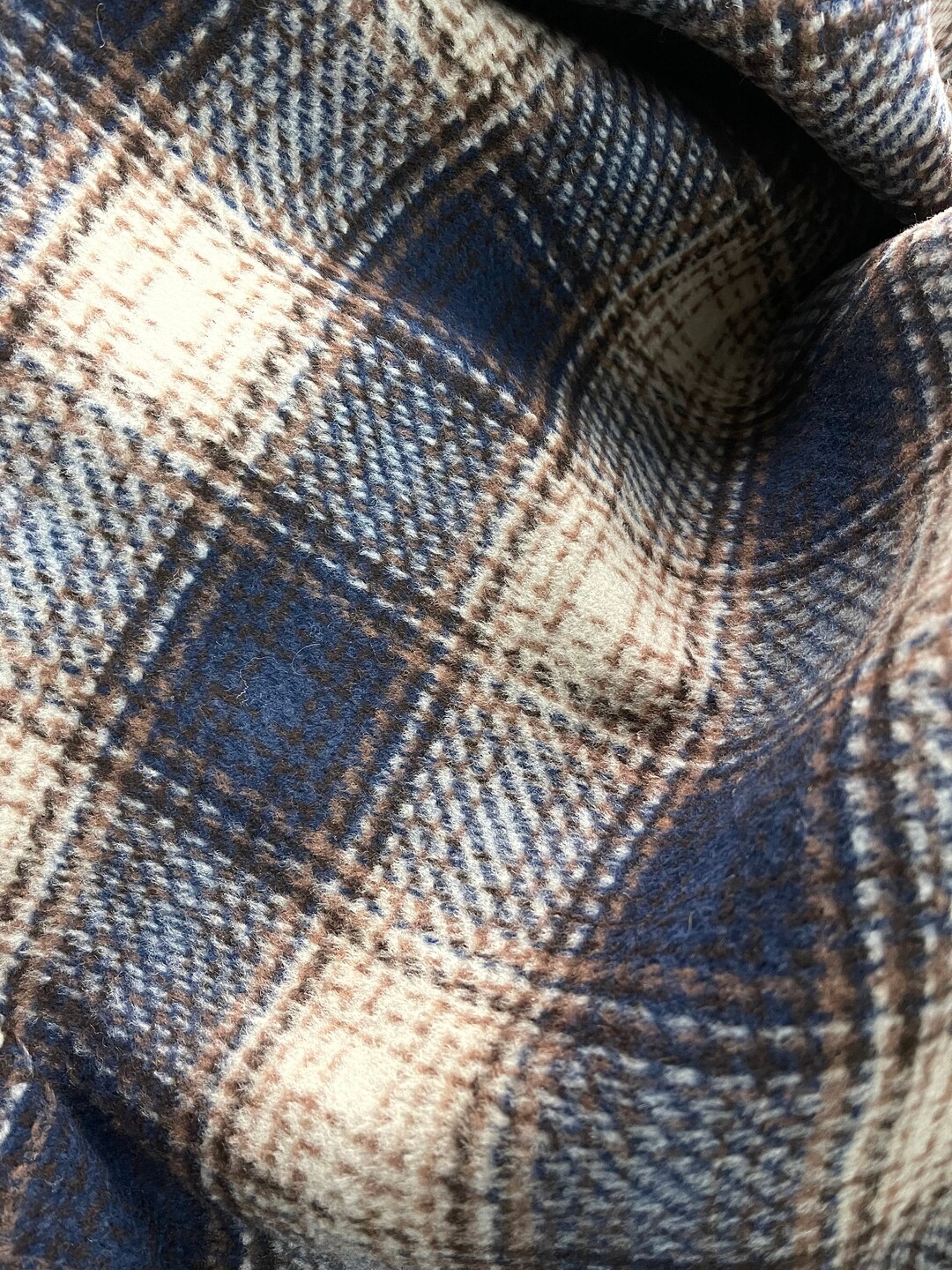 Designer Fabrics 100% Wool Cashmere Plaid Dabbled Face Made in Italy - Etsy