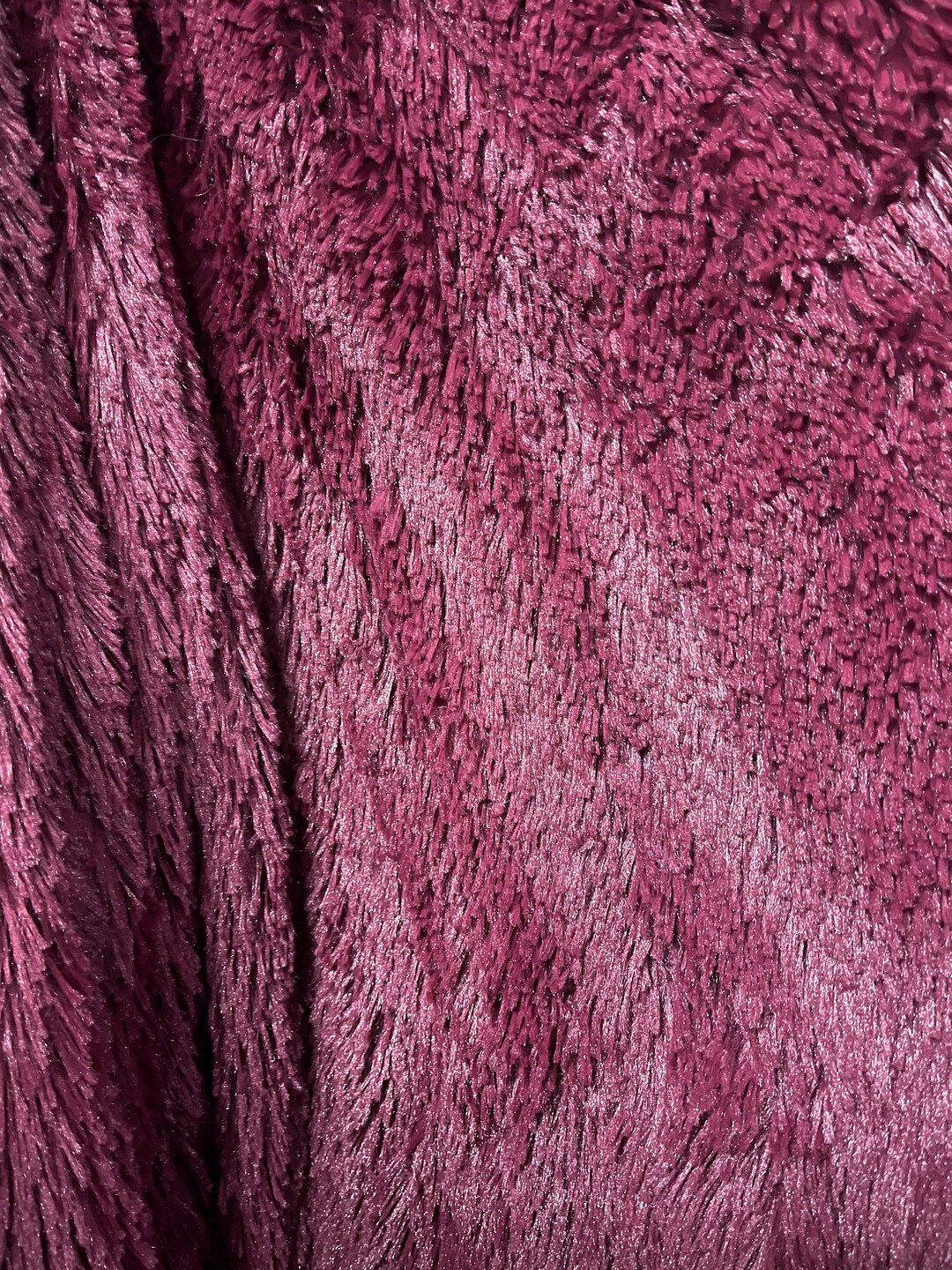 Burgundy Mongolian Faux Fur Made in Italy - Etsy