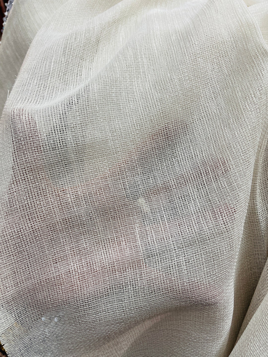 Natural Linen Cotton Gauze Fabric: 120" Wide Italian Designer Shear - Etsy
