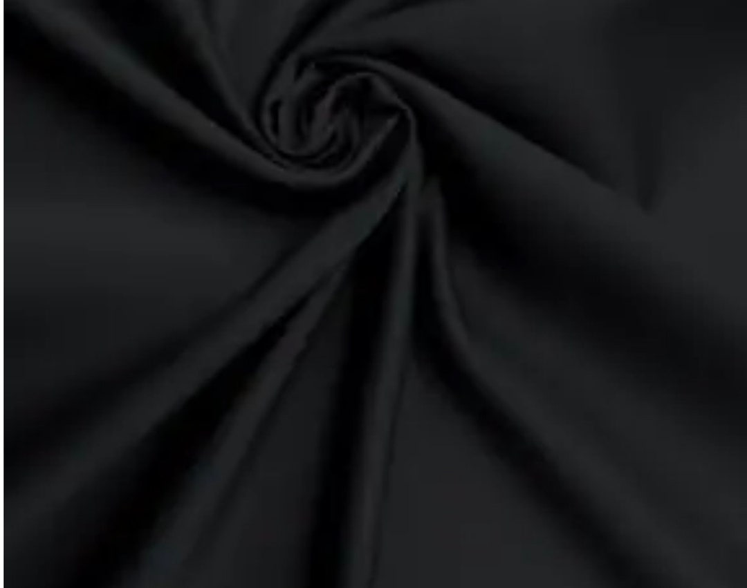 Black Cotton Satin Stretch Designer Fabrics Made in Italy - Etsy