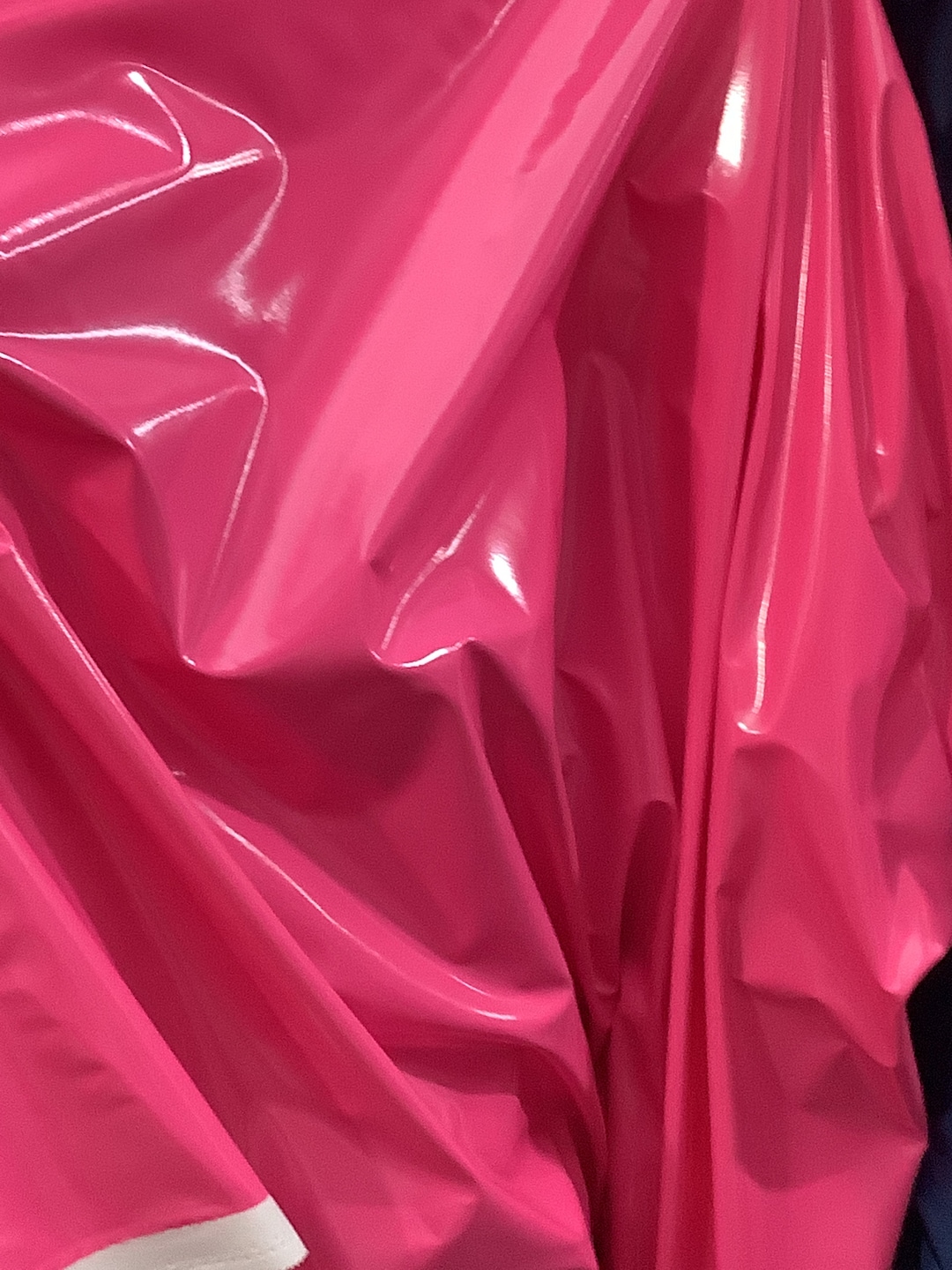 Hot Pink Fox Lather Vinyl Shinny Stretch Spandex PVC Made in Italy - Etsy
