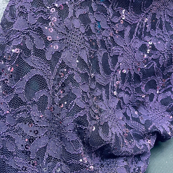 Purple Lace Fabric - Etsy