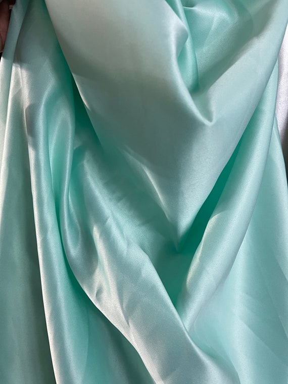 Mint Poly Satin Zibeline Tuxedo Prom Wedding Fabrics | Etsy