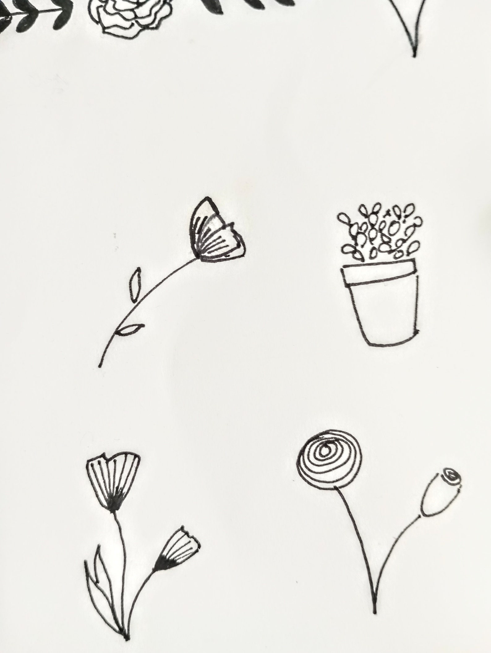Flowers Doodles - Etsy