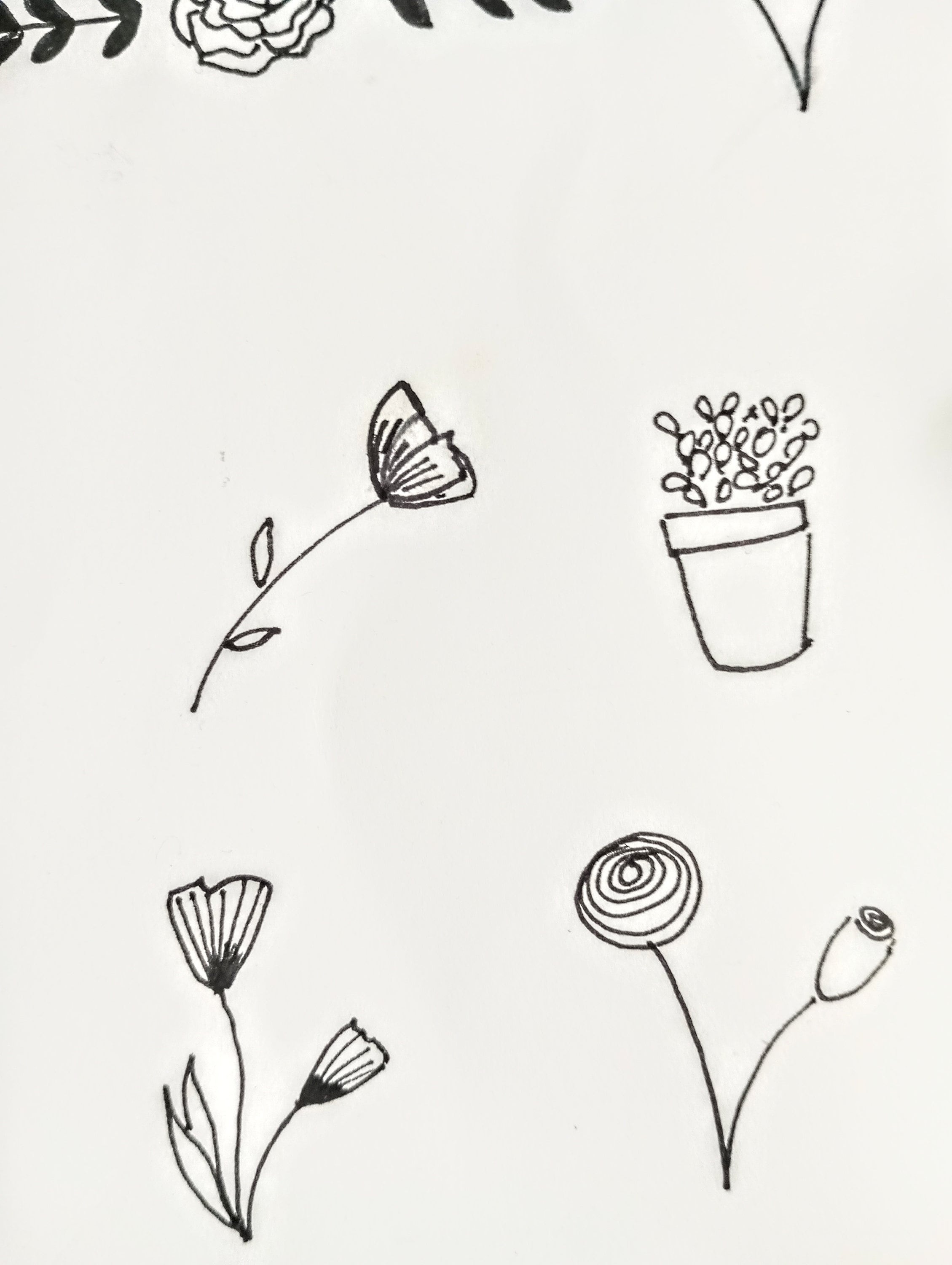 Flowers Doodles - Etsy