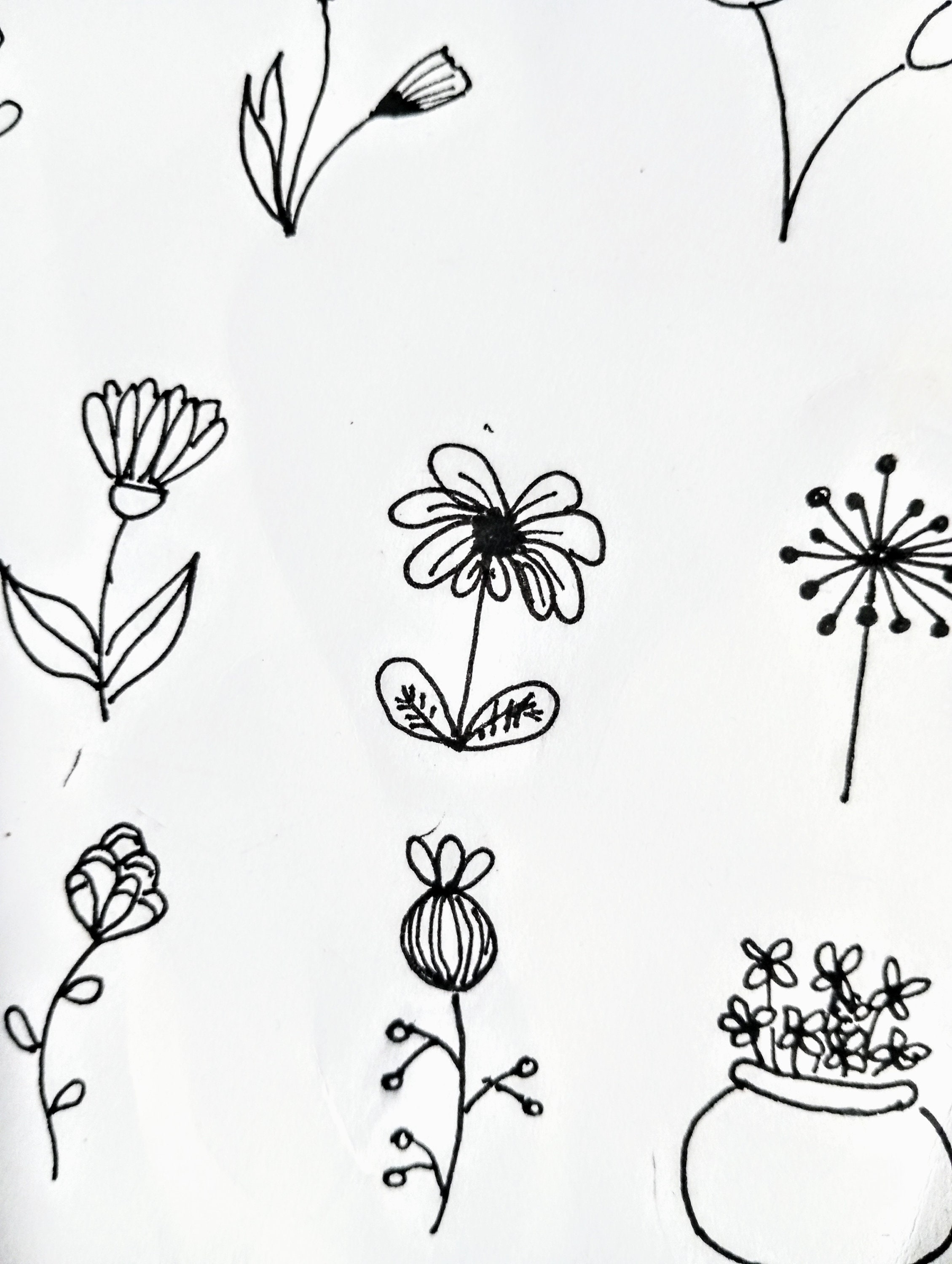 Flowers Doodles - Etsy