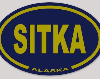 Sitka Car Sticker - Etsy