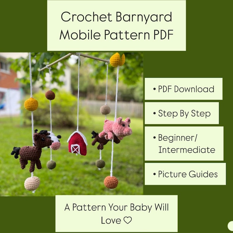 Horse Baby Mobile Crochet - Etsy