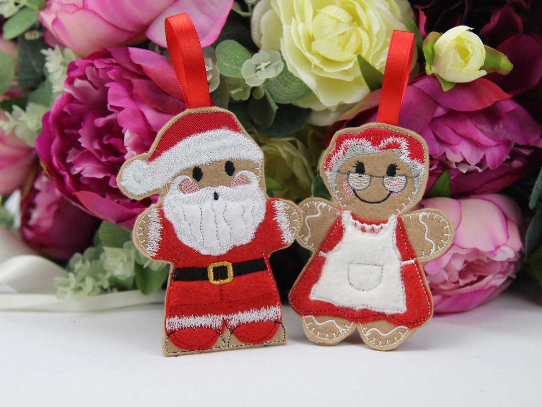 Gingerbread Santa and Mrs Claus - Etsy
