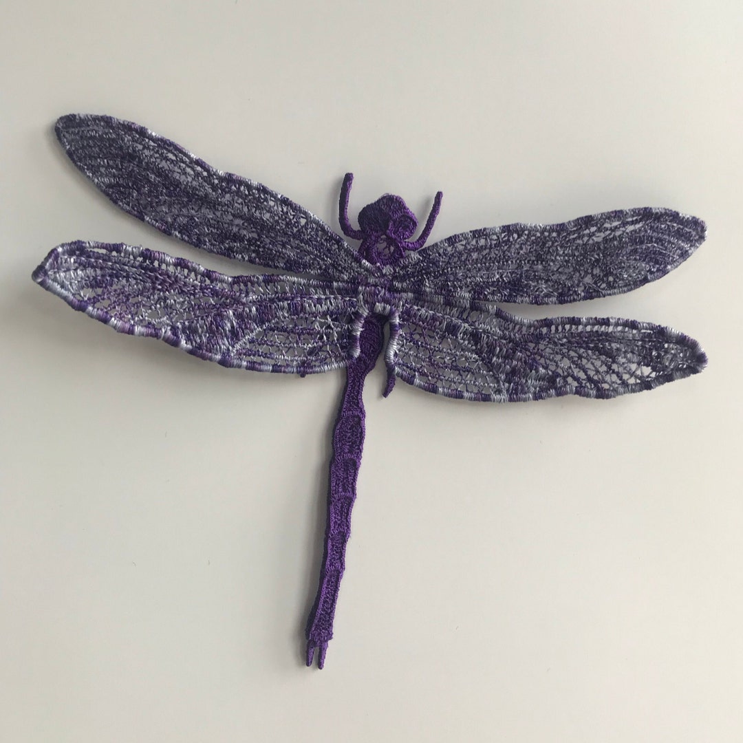 3D Embroidered Lace Dragonfly Decoration - Etsy
