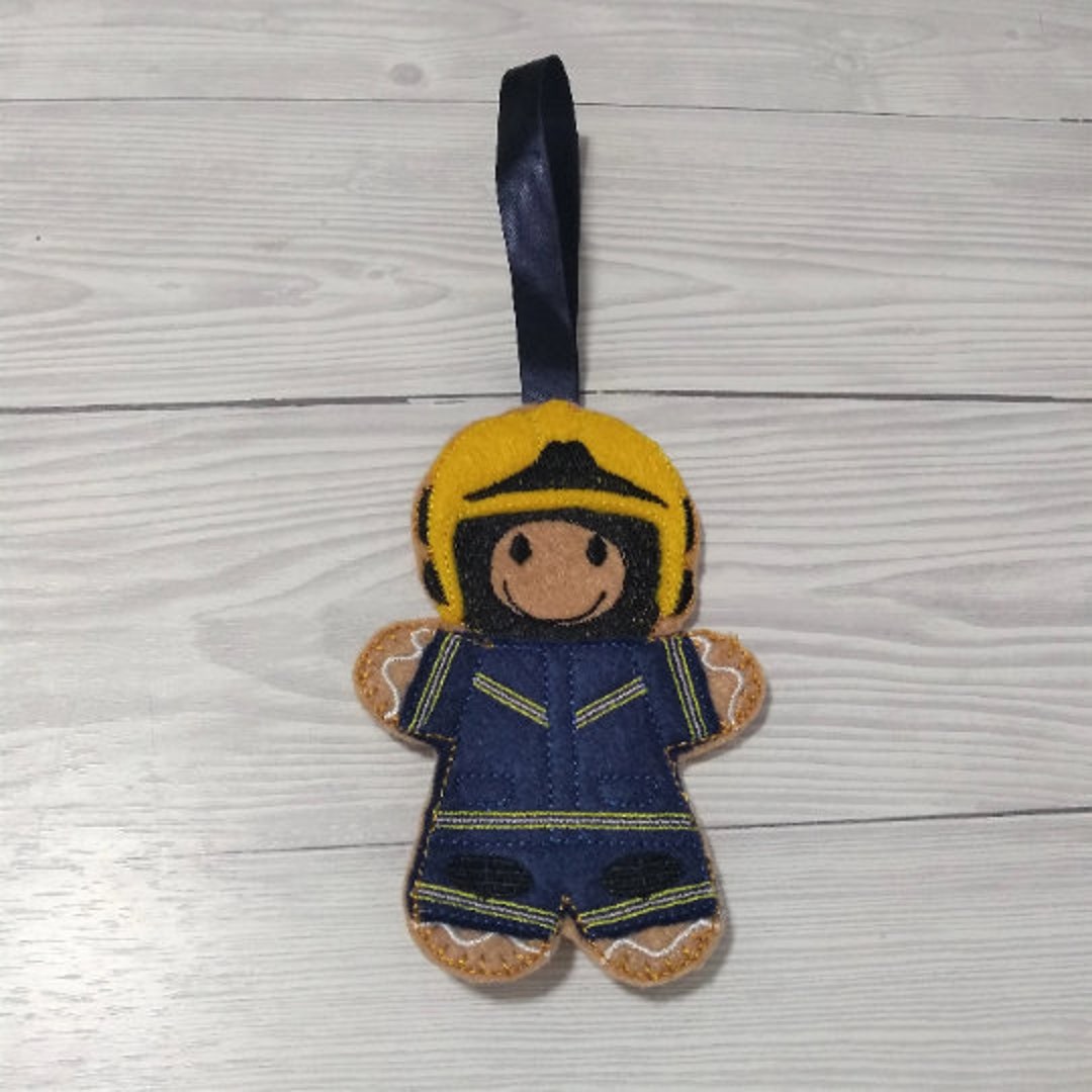 Firefighting Gingerbread Man - Etsy