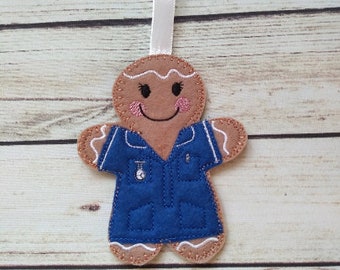 Masked Nurse Practioner Ginger in Scrubs/gingerbread Man - Etsy