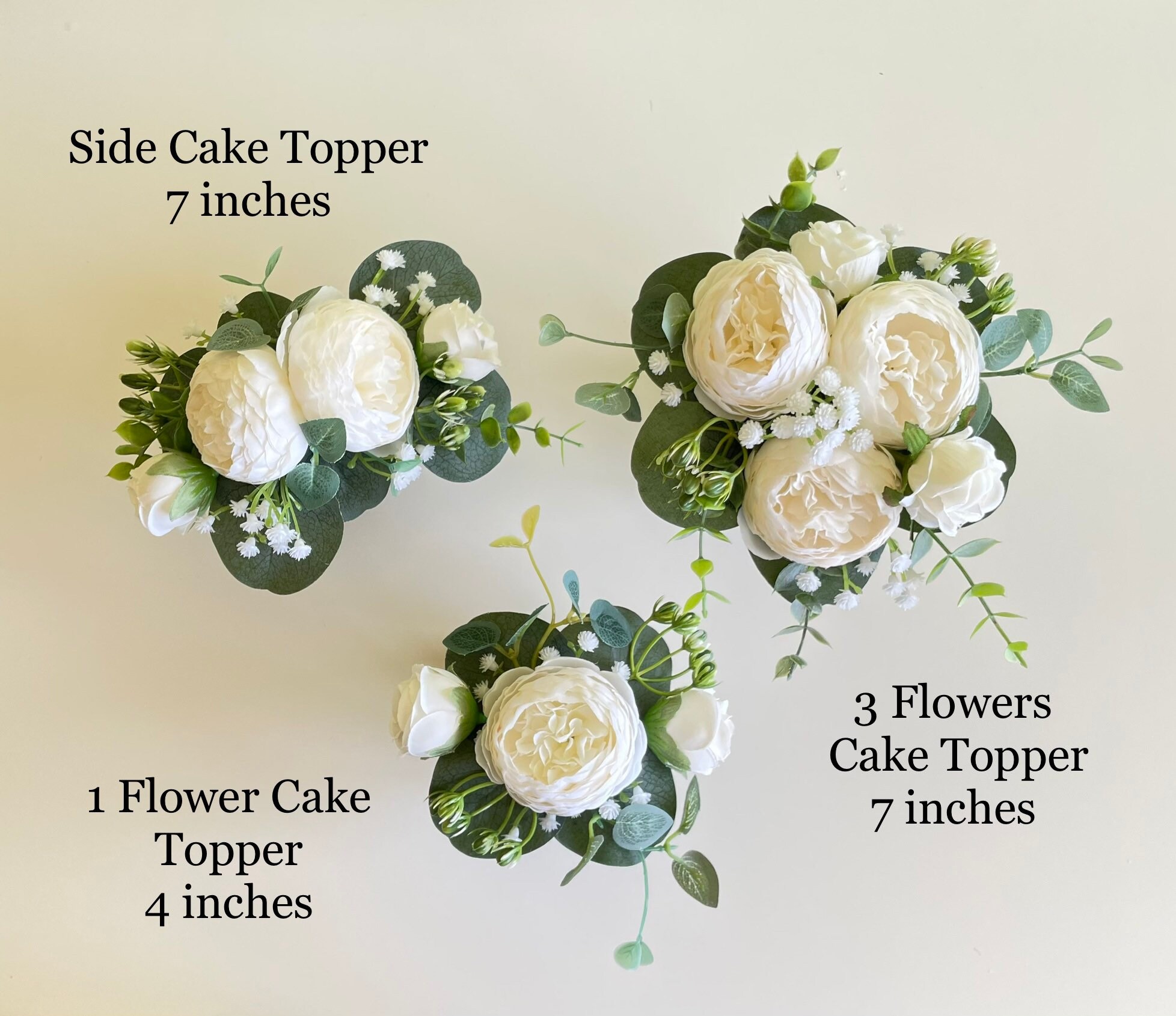 White- Ivory & Greenery Bouquet, Wedding Bouquet, Bridal Bridesmaids ...