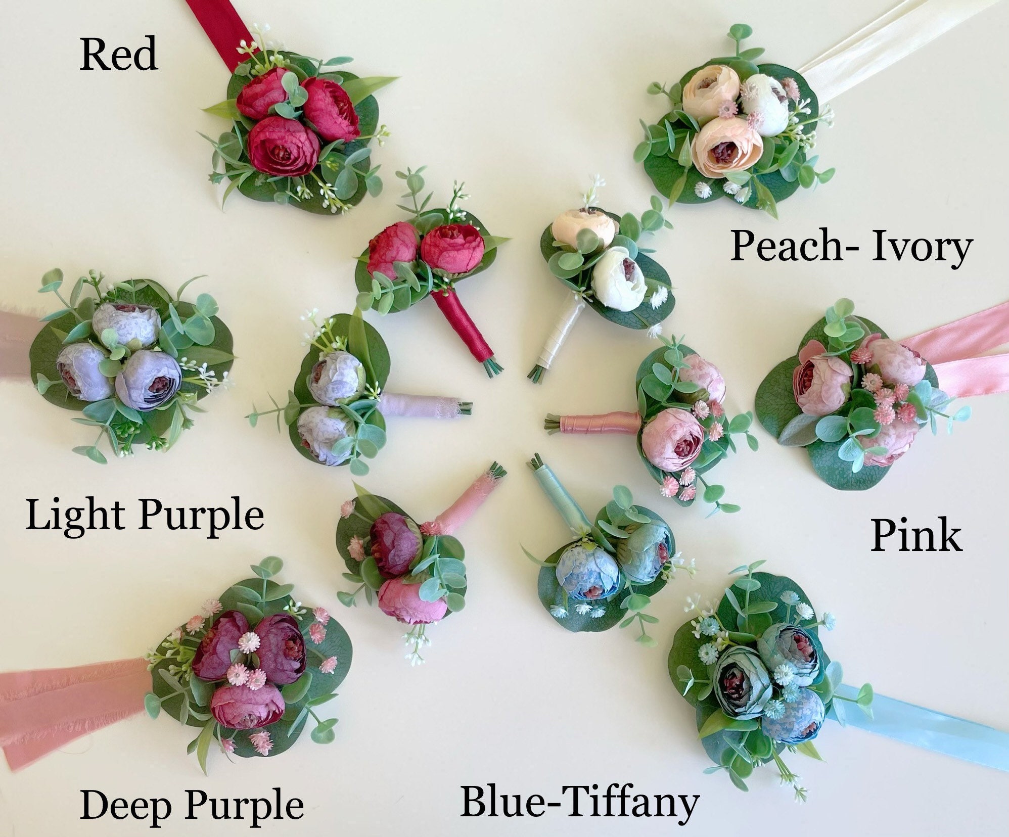Peony Boutonniere Corsage Red Blue Pink Peach Purple - Etsy Canada
