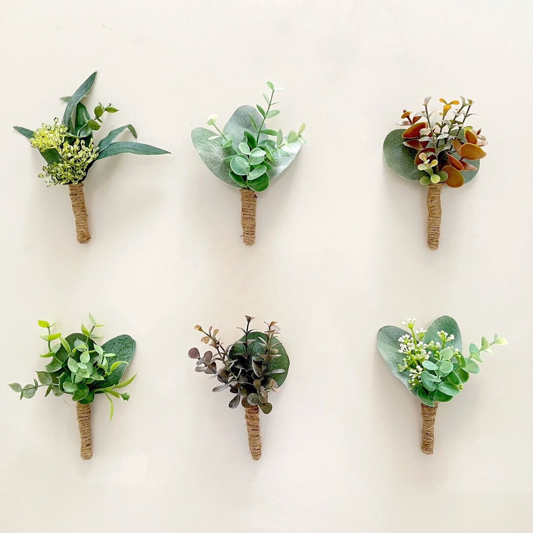 Eucalyptus Boutonniere, Greenery Boutonniere , Wedding Buttonhole, Boho ...
