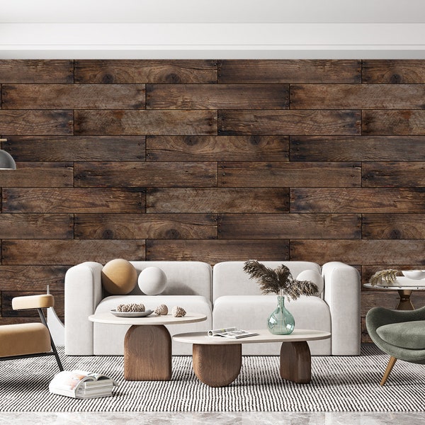 Wood Slat Wallpaper - Etsy UK