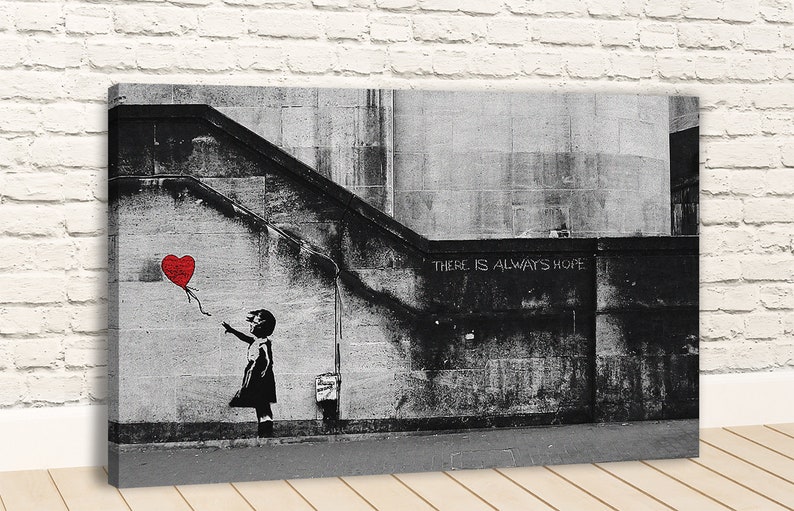 Banksy There is Always Hope Balloon Girl Street Artist Canvas - Etsy