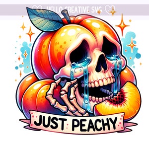 Just Peachy PNG, Just Peachy Clipart, Skeleton PNG, Crying Snarky ...