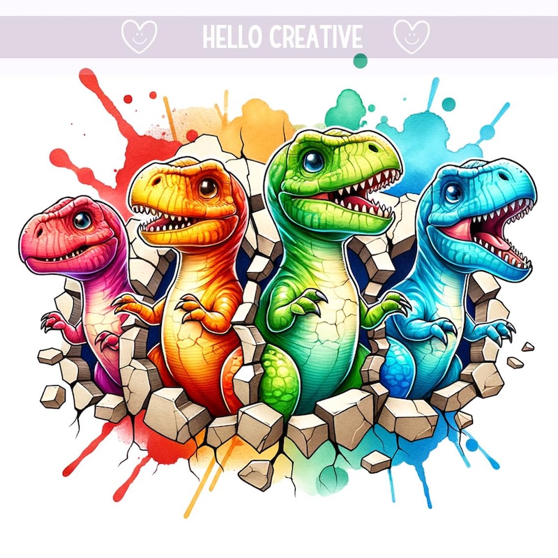 3d Dino Paper Art - Etsy