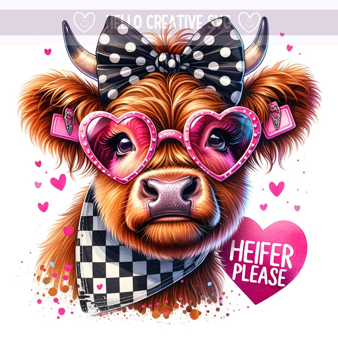 Heifer Please Png, Highland Cow Clipart, Heifer Cow Png, Not Today ...