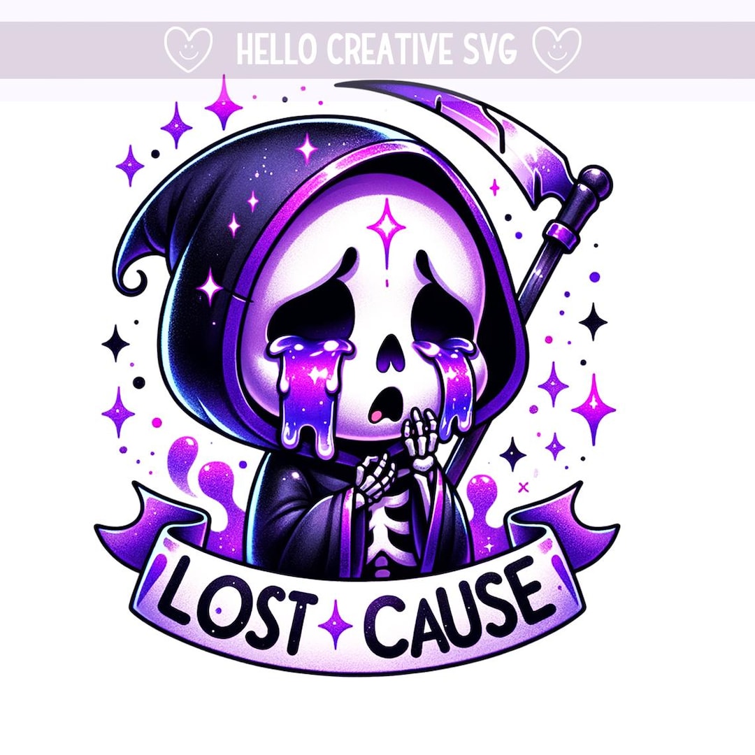 Lost Cause PNG, Sad Snarky Skeleton Clipart, Grim Reaper PNG, Sad Grim ...
