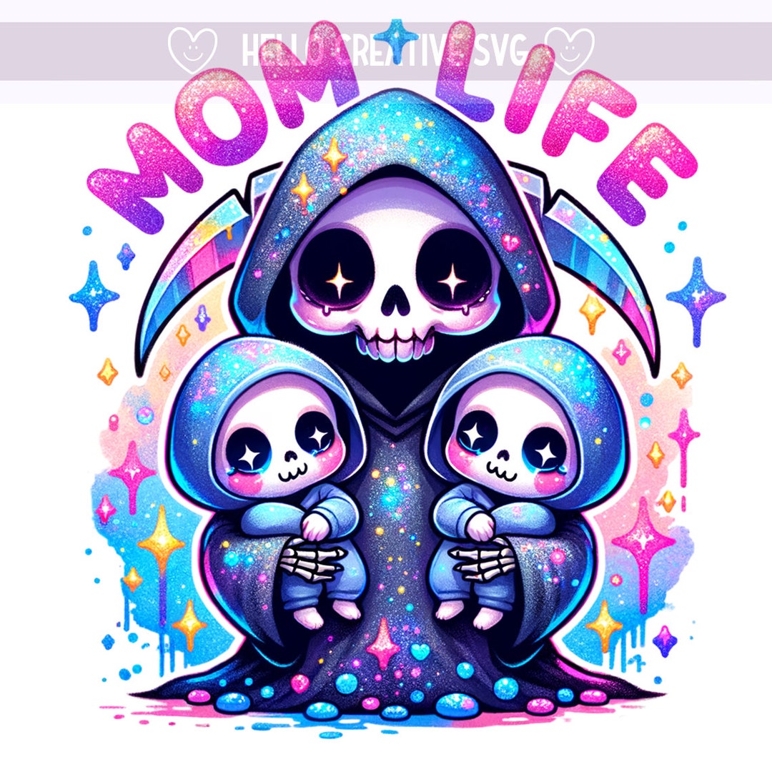 Mom Life PNG, Grim Reaper PNG, Skeleton Mom Clipart, Mothers Day ...