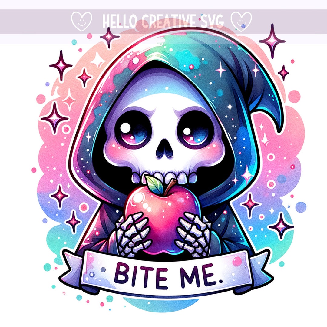 Bite Me PNG, Grim Reaper Clipart, Snarky Skeleton PNG, Sarcastic Png ...