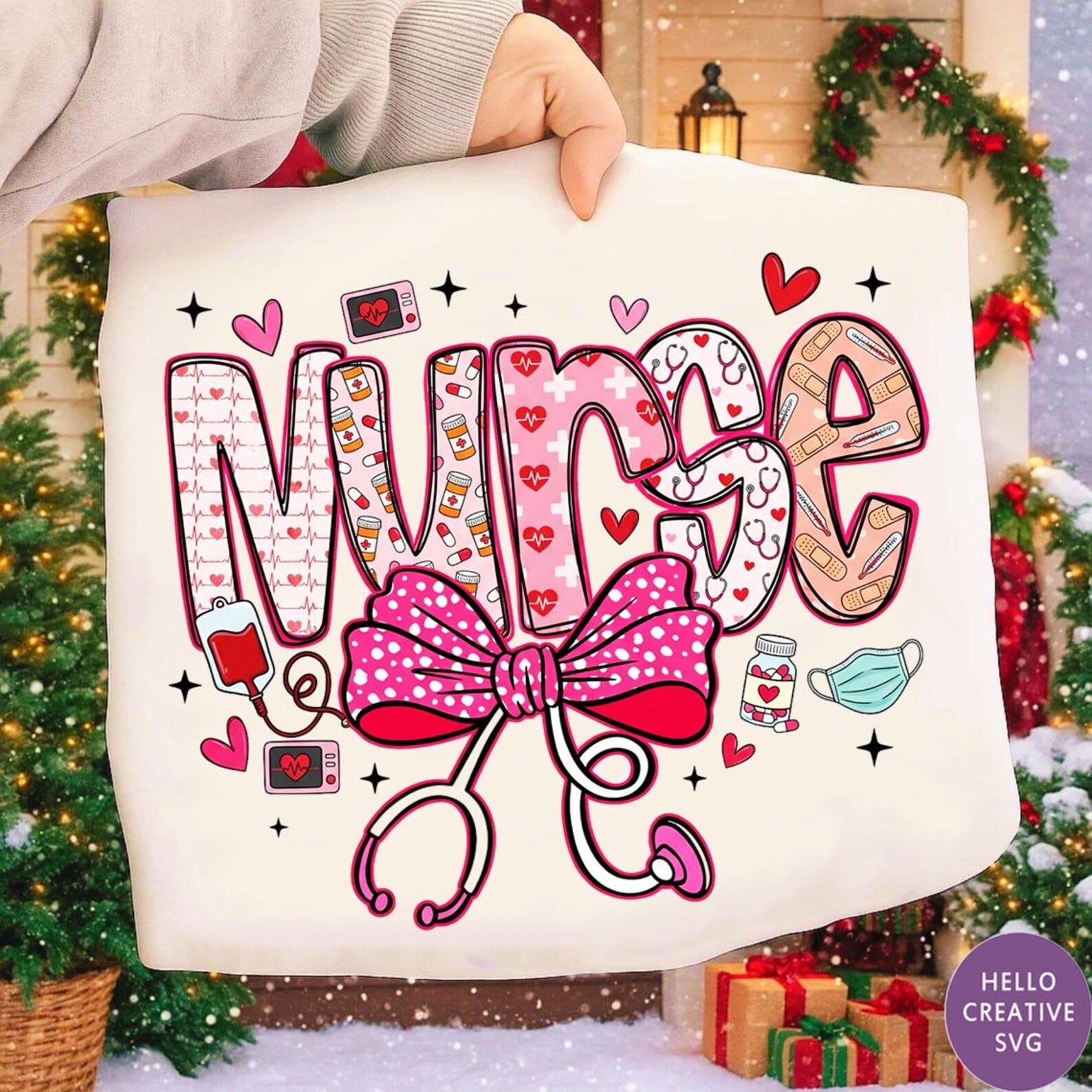 Pink Valentine Nurse Png, Valentine Nurse Coquette Png, Cupids Favorite ...