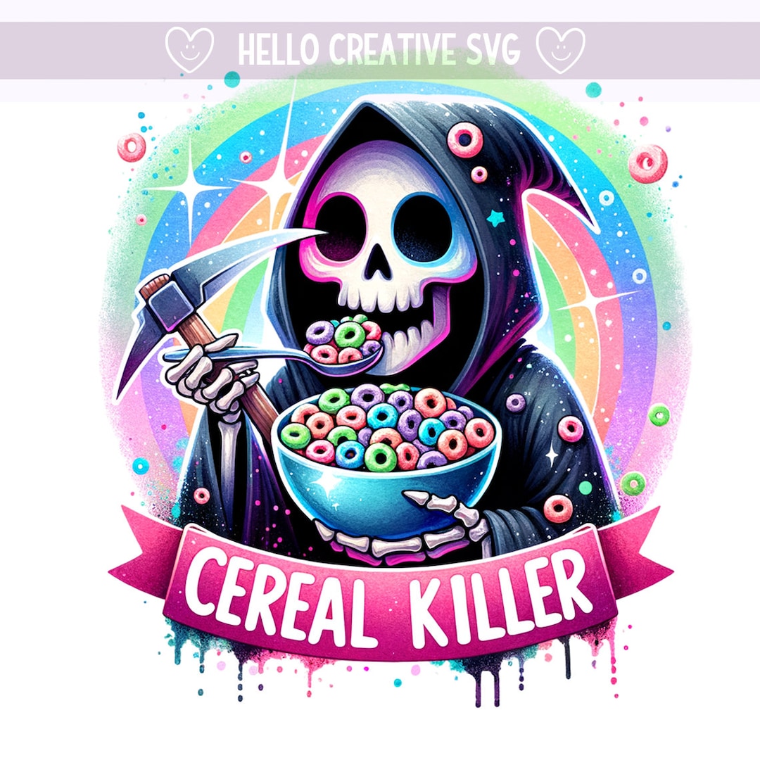 Cereal Killer PNG, Skeleton Grim Reaper Clipart, Snarky Skeleton PNG ...