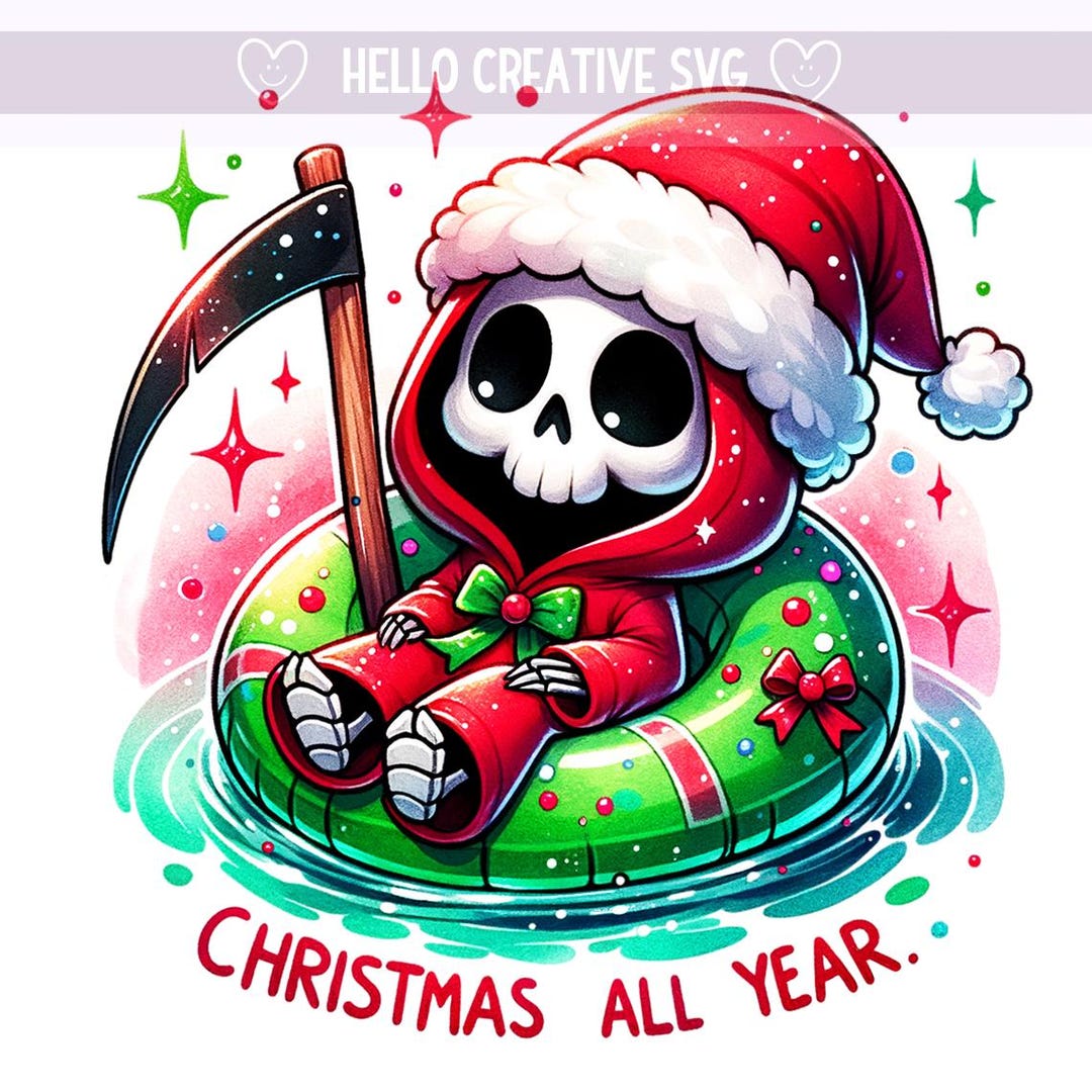 Christmas PNG, Christmas All Year Clipart, Grim Reaper Christmas ...