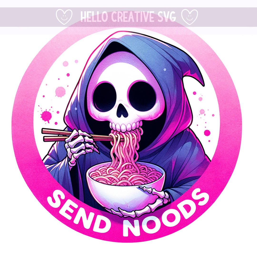 Send Noods PNG, Noodle Clipart, Ramen Grim Reaper PNG, Grim Reaper ...